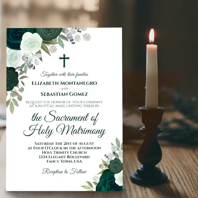 Catholic wedding invitation 60 photos - Vianawedding.com