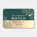 Emerald Green The Perfect Match Wedding Matchboxes | Zazzle