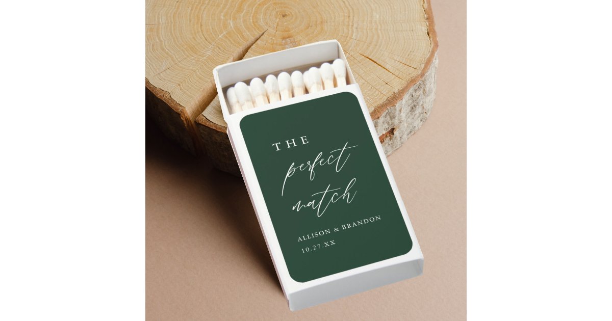 Emerald Green The Perfect Match Wedding Matches | Zazzle