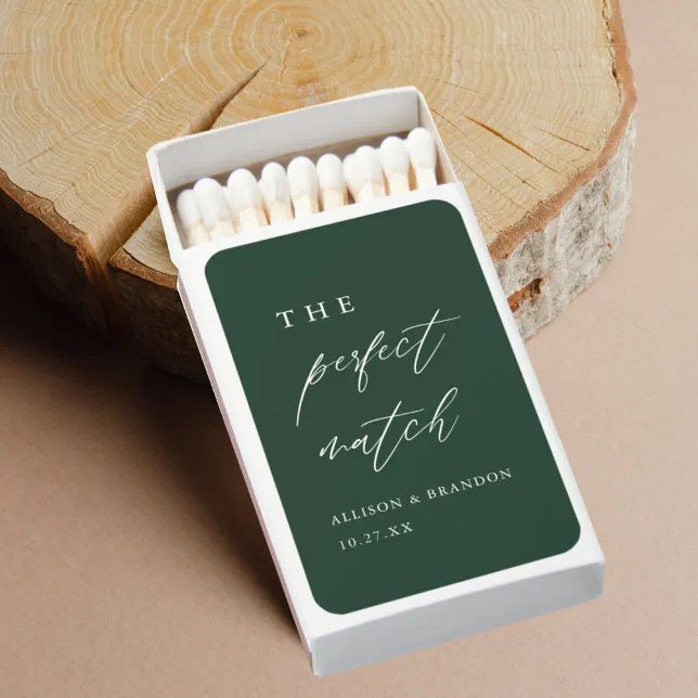 Emerald Green The Perfect Match Wedding Matches | Zazzle