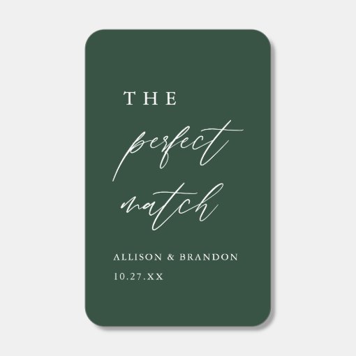 Emerald Green The Perfect Match Wedding Matches | Zazzle
