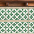 Emerald Green Wall Decor Art Nouveau Ceram Ceramic Tile | Zazzle