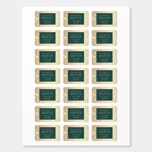 Emerald Green Wedding Favor Matchboxes | Zazzle