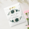 Emerald Greenery Eucalyptus White Floral Wedding Favor Bag | Zazzle