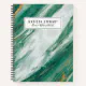 Emerald Jade Green Gold Accented Painted Marble Notebook | Zazzle