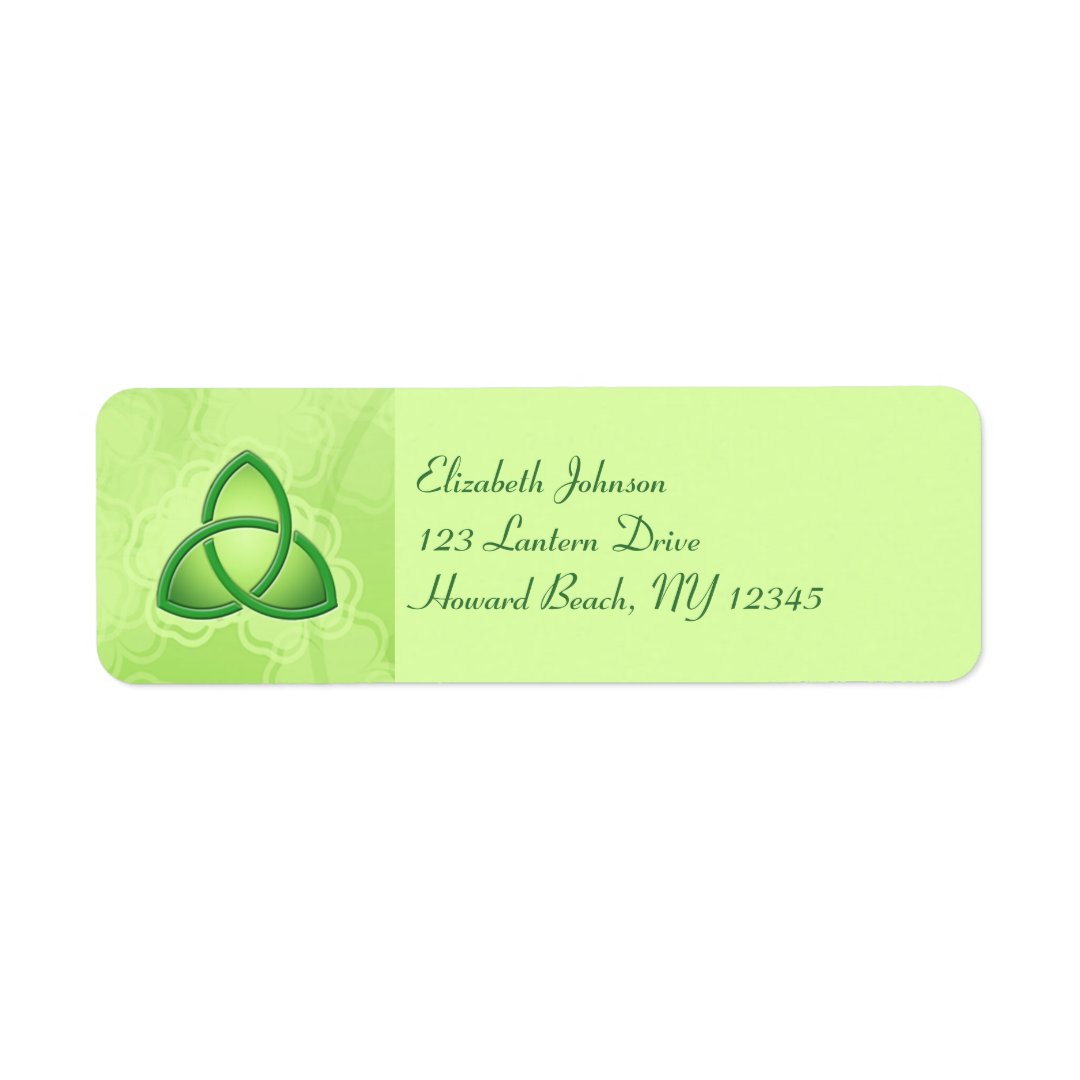 Emerald Love Knot Return Address Label | Zazzle