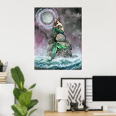 Emerald Mermaid Poster Print by Molly Harrison | Zazzle