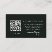 Emerald Tropical QR code RSVP Wedding Website Enclosure Card | Zazzle