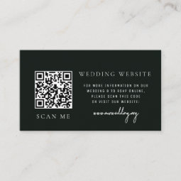 Emerald Tropical QR code RSVP Wedding Website Enclosure Card | Zazzle