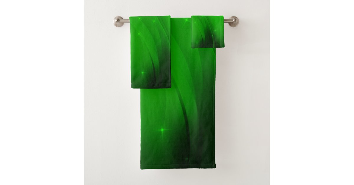 Emerald Wave Bath Towel Set | Zazzle