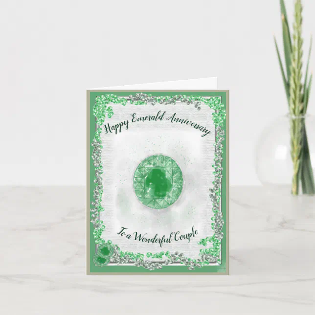 Emerald Wedding Anniversary Card | Zazzle