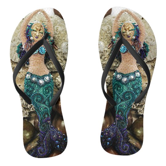 Emergence the Mermaid Flip Flops | Zazzle.com