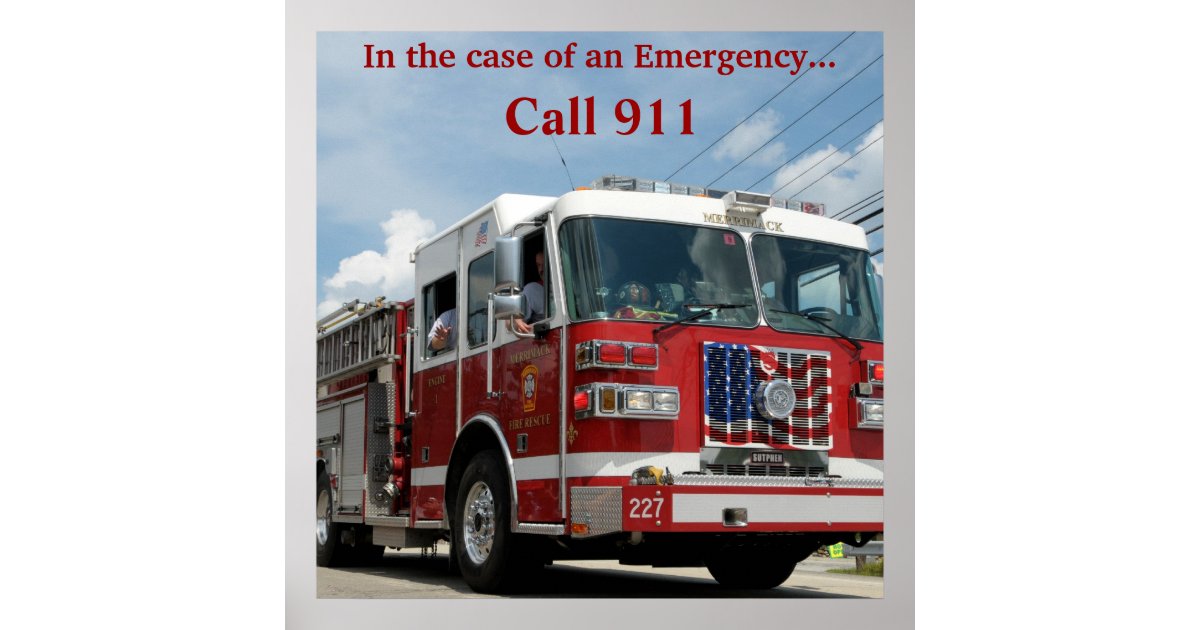 Emergency 911 poster | Zazzle