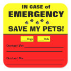 Emergency Alert Save My Pets Stickers | Zazzle