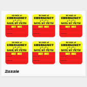 Emergency Alert Save My Pets Stickers | Zazzle