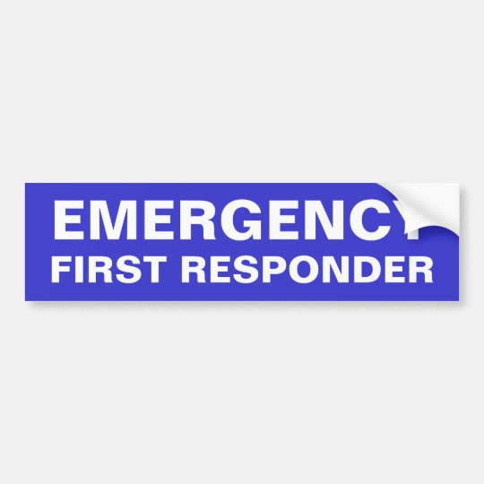 EMERGENCY BUMPER STICKER | Zazzle.com