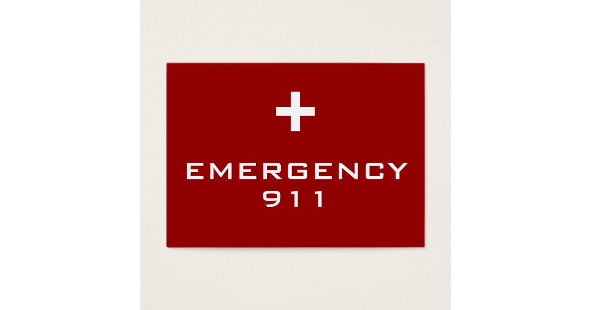 Emergency Cards | Zazzle.com