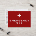 Emergency Cards | Zazzle