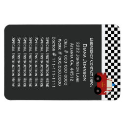 Emergency Contact: Firetruck Magnet | Zazzle