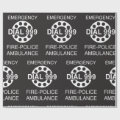 Emergency Dial 999 Sign Fire Police Ambulance Wrapping Paper | Zazzle