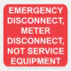 Emergency Disconnect Meter Disconnect Label | Zazzle