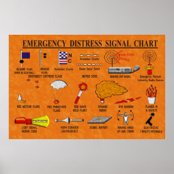 Emergency Distress Signal Chart | Zazzle