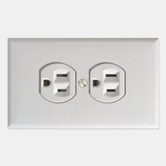 Emergency Electrical Outlet Rectangular Sticker | Zazzle