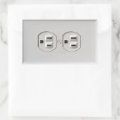 Emergency Electrical Outlet Rectangular Sticker | Zazzle