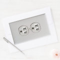 Emergency Electrical Outlet Rectangular Sticker | Zazzle