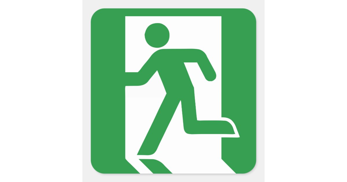 Emergency Exit Door Sticker | Zazzle