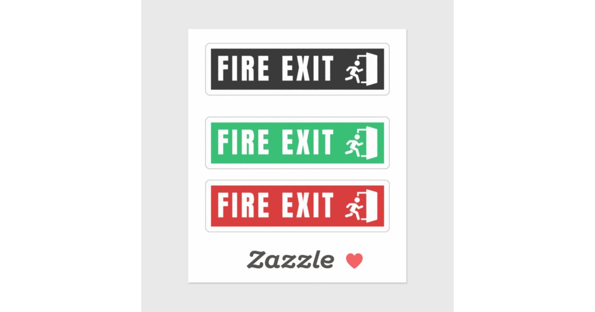 Emergency Exit Sticker | Zazzle