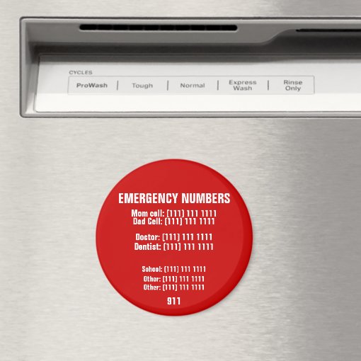 Emergency Magnet | Zazzle