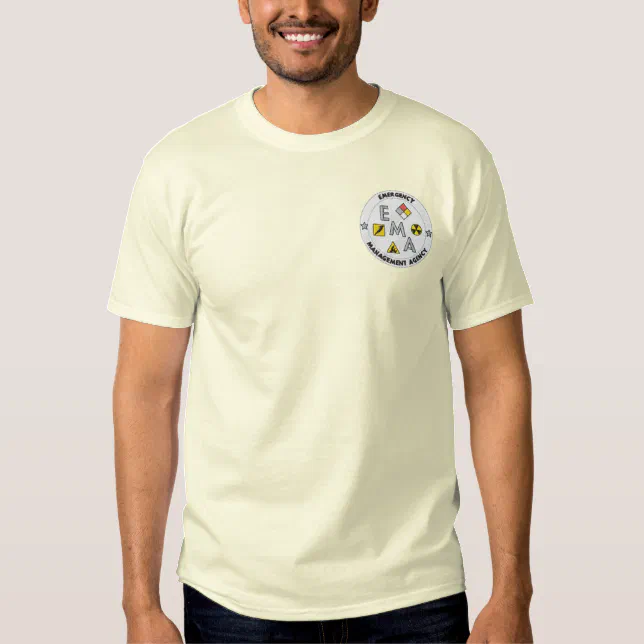 Emergency Management Agency Logo Embroidered T-Shirt | Zazzle