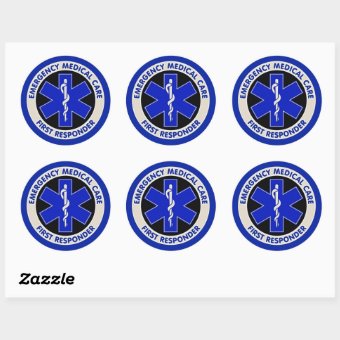 Emergency Medical Care First Responder Classic Round Sticker | Zazzle