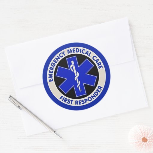 Emergency Medical Care First Responder Classic Round Sticker | Zazzle