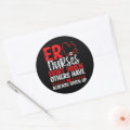 Emergency Medical Nurse Funny ER Technician ER Classic Round Sticker ...