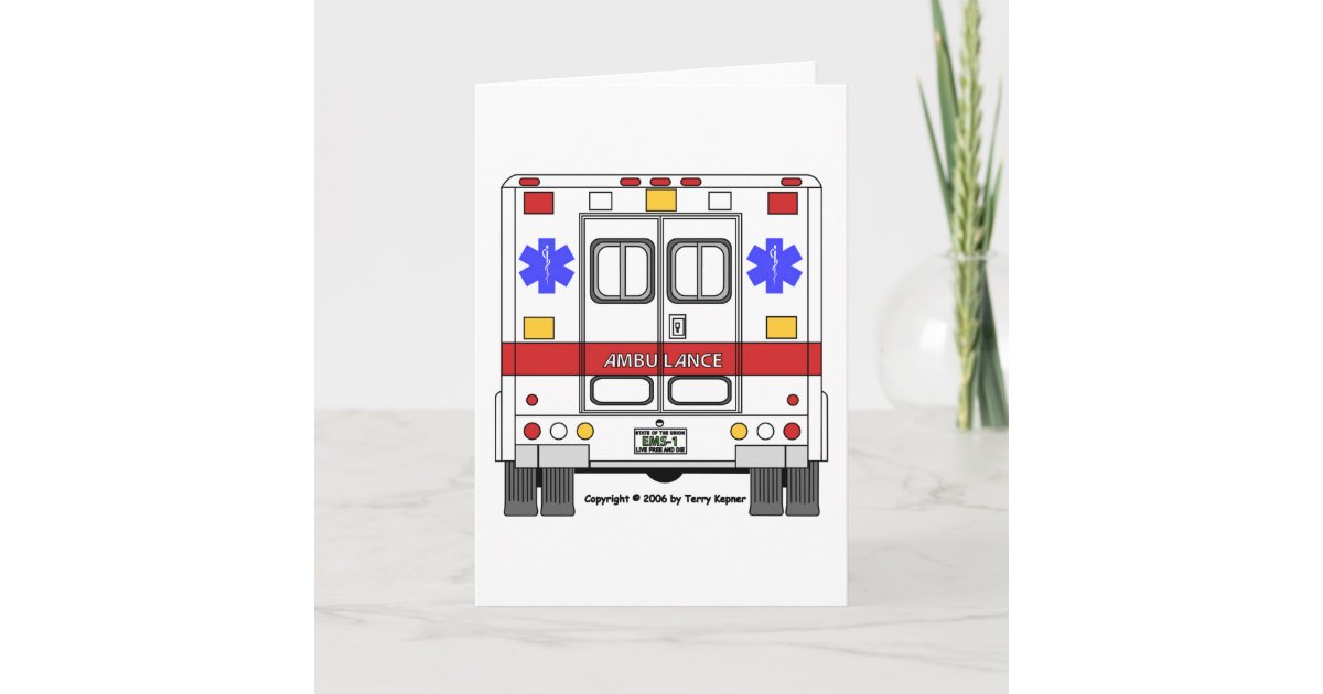 Emergency Medical Services Ambulance (EMS) Card | Zazzle
