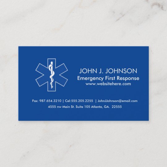 Emergency Medical Services Business Card | Zazzle.com