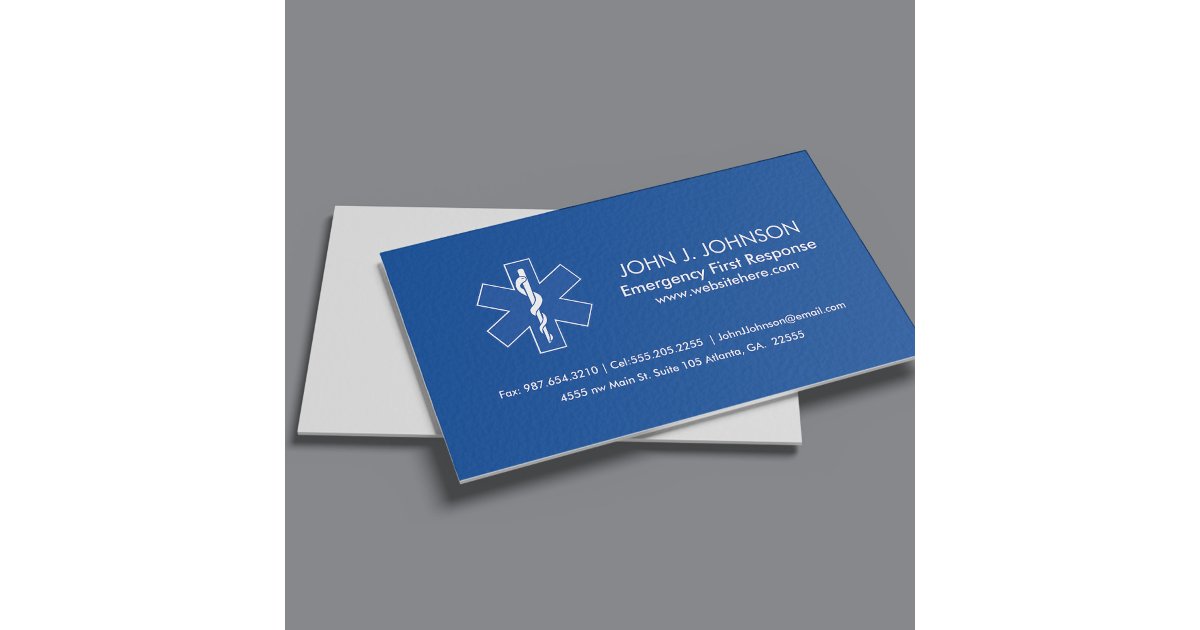Emergency Medical Services Business Card | Zazzle