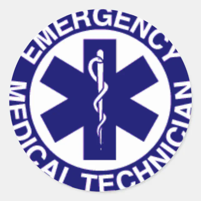 EMERGENCY MEDICAL TECHNICIANS EMT CLASSIC ROUND STICKER | Zazzle