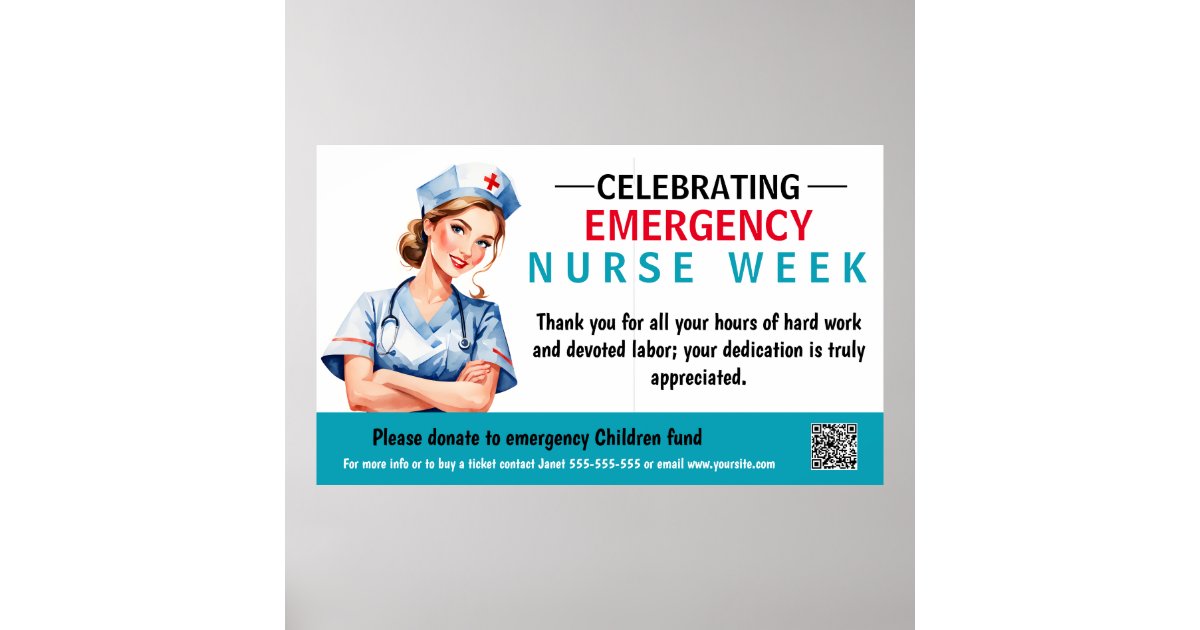 Emergency Nurses week is observed yearly Poster | Zazzle