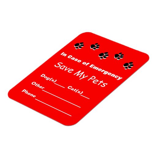 Emergency Pet Rescue Magnet | Zazzle