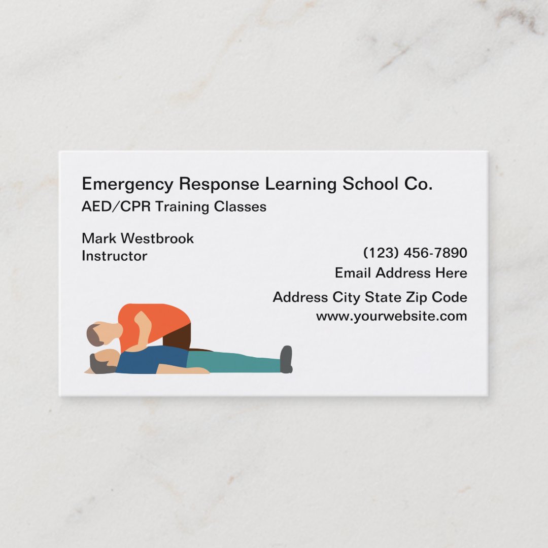 Emergency Response Medical Classes Business Card | Zazzle