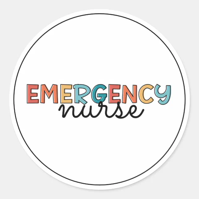 Emergency Room Nurse ER Nurse Classic Round Sticker | Zazzle