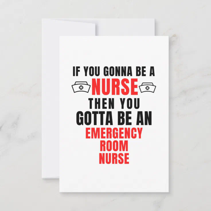 EMERGENCY ROOM NURSE THANK YOU CARD | Zazzle
