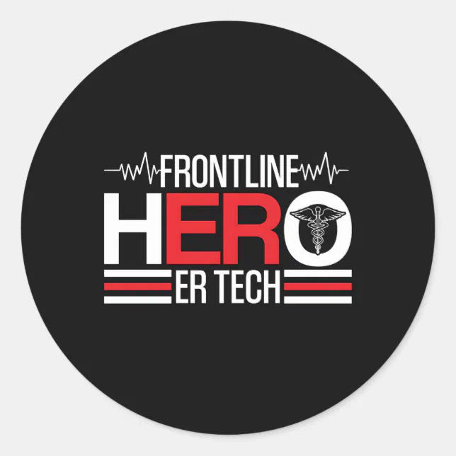 Emergency Room Technician Er Tech Hero Classic Round Sticker | Zazzle