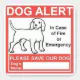 Emergency Services Dog Alert Square Sticker | Zazzle