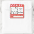 Emergency Services Dog Alert Square Sticker | Zazzle