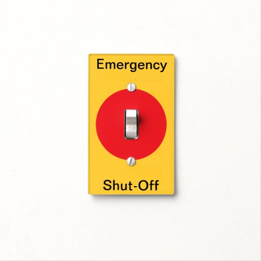 Emergency Shut Off Switch Cover | Zazzle