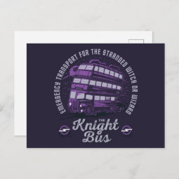 Emergency Transport - The Knight Bus Invitation Postcard | Zazzle